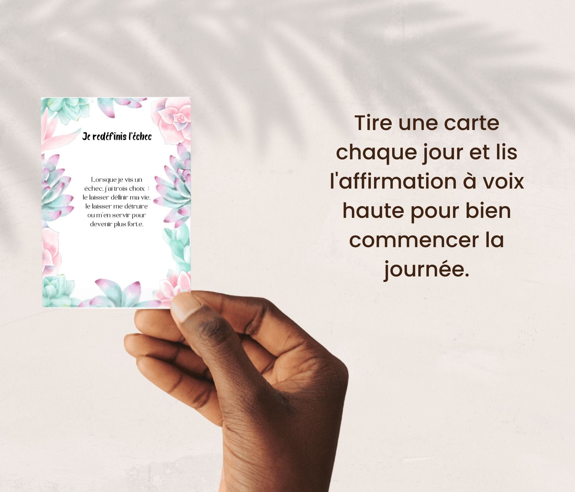 Positive Affirmations Card in French to Print, Visualization Board ...