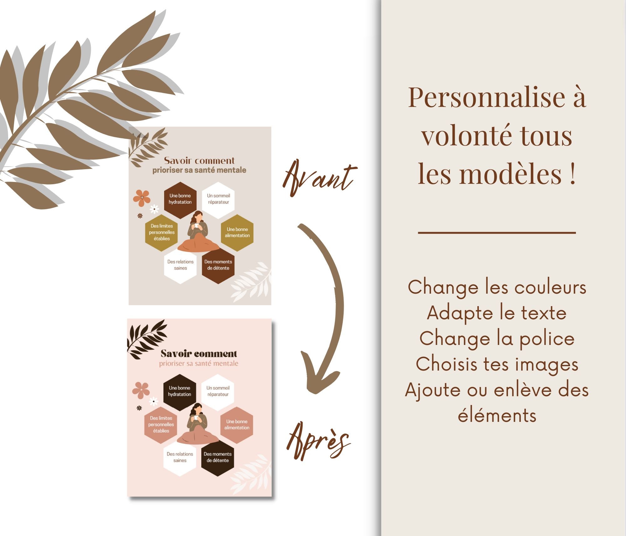 Instagram Coach Template, French Instagram Template, French Well-being ...