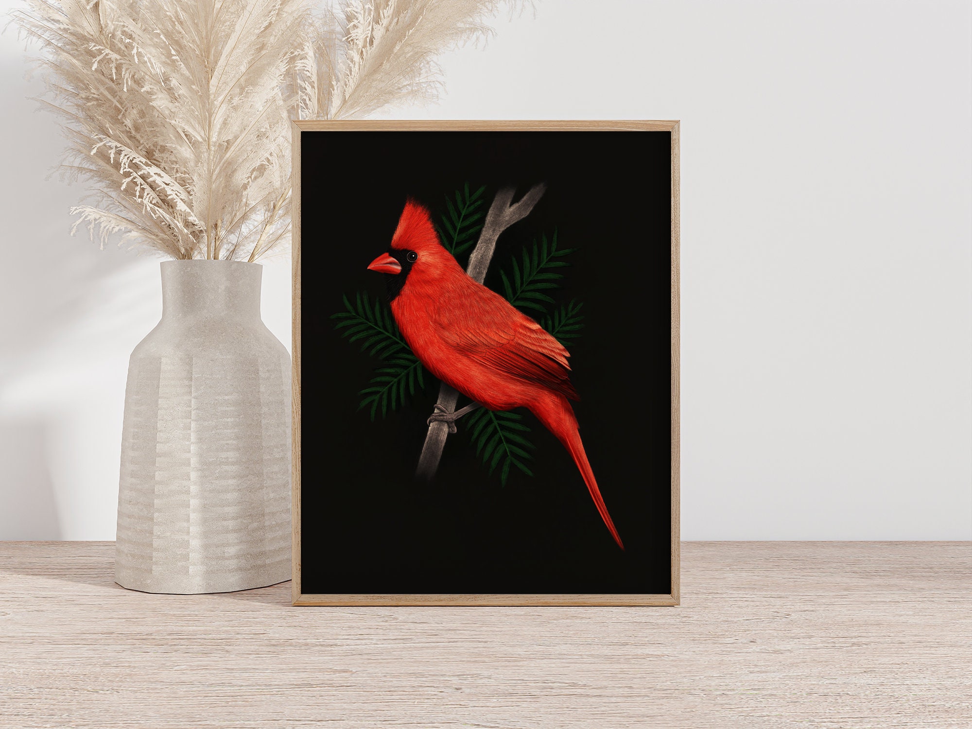 Northern Cardinal Print Red Cardinal Art, Farmhouse Home Decor ...