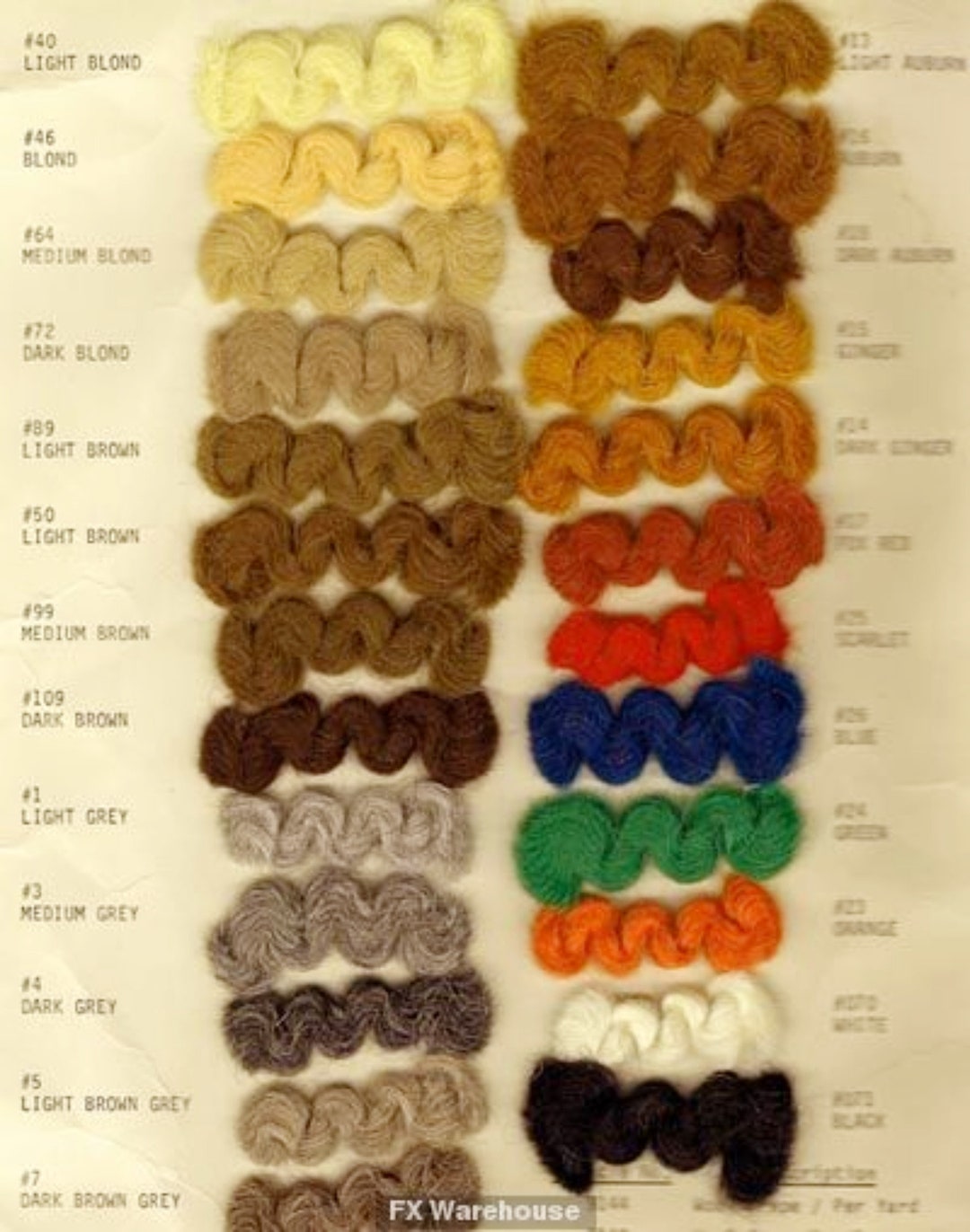 Crepe Hair for Masks, Beards & Beasts 1 Foot Braid OR 2 Foot Prepared ...