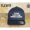 Custom Flexfit Baseball Cap Custom Cap Custom Company Logo Hats Flex Fit Hats Custom Hat Logo ...