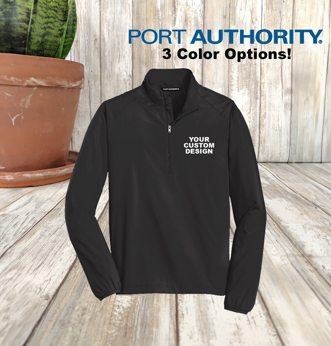 Port Authority® Custom Half-zip Embroidered Jacket / Customized Zephyr ...