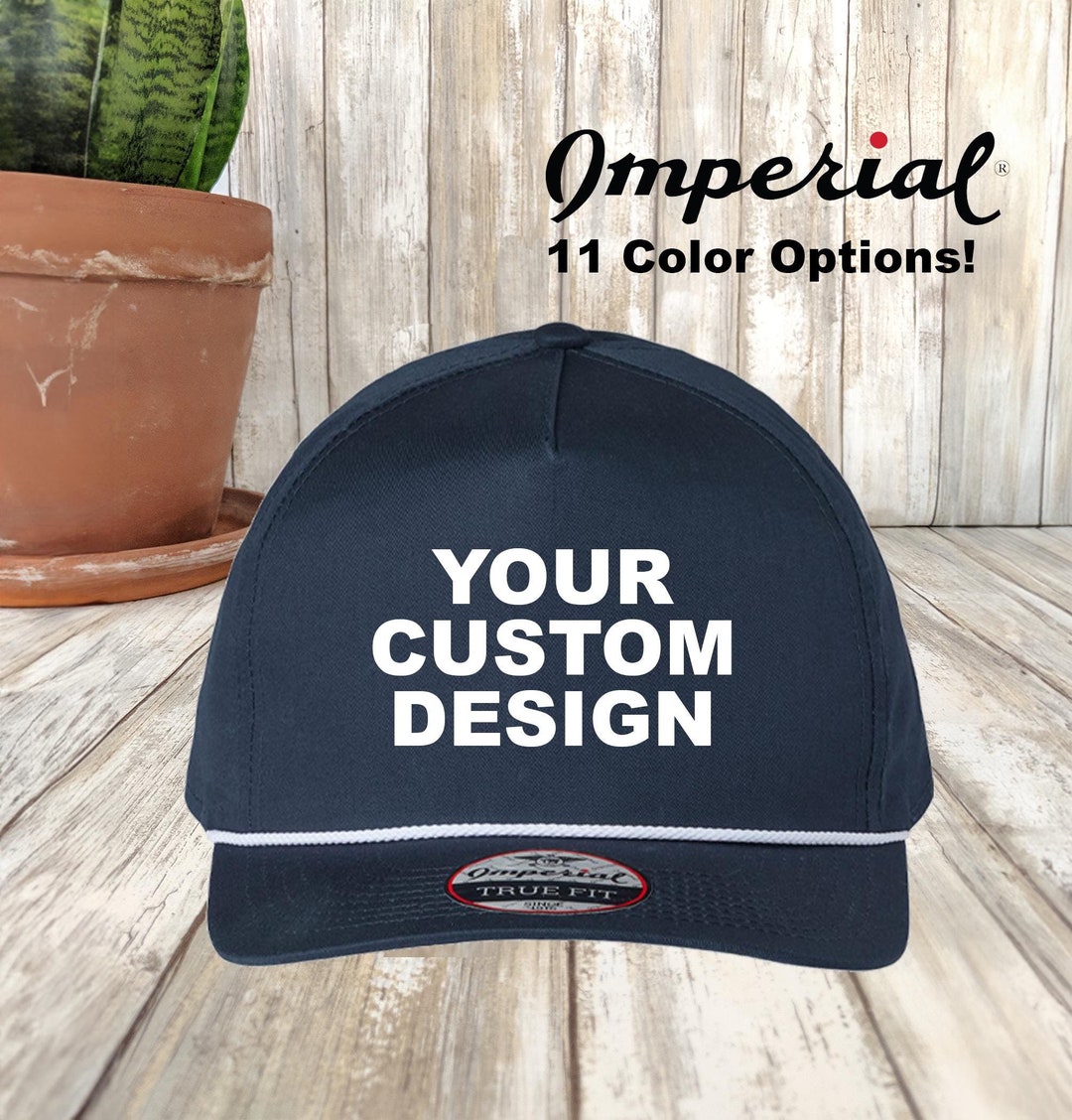 Custom Embroidered Imperial Barnes Rope Hat: Personalized 5 Panel ...