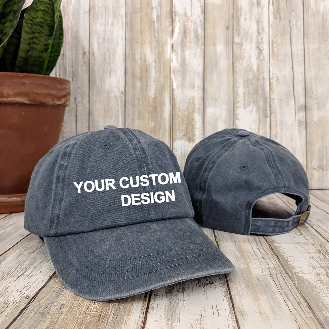 Custom Embroidered Megacap Youth Dad Hat: Personalized Washed Cotton ...