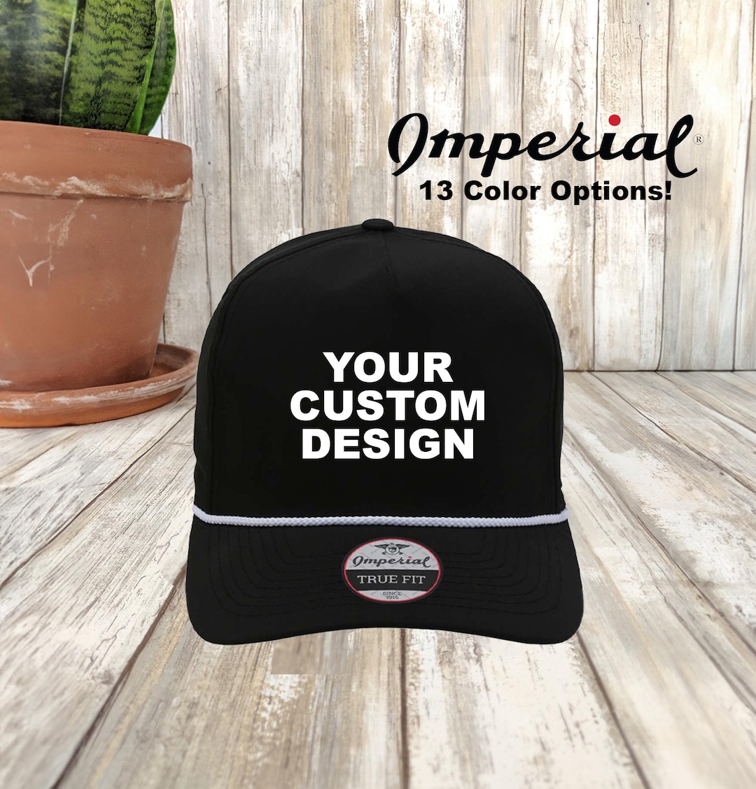 Custom Embroidered Imperial Wrightson Rope Hat: Personalized 5 Panel Snapback - Etsy