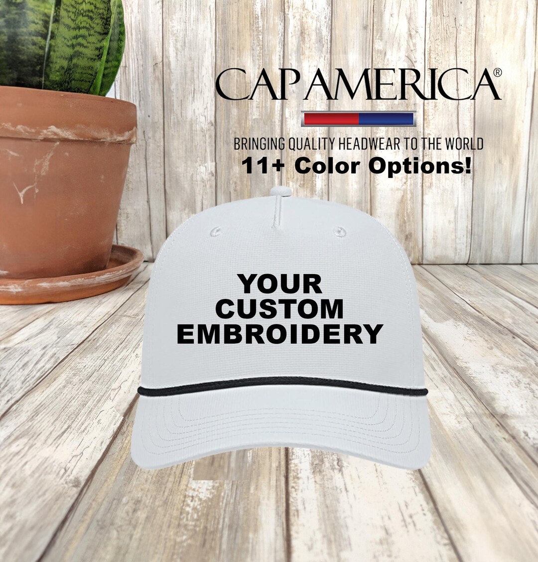 Custom Embroidered Cap America Rope Hat: Personalized 5-panel Snapback ...