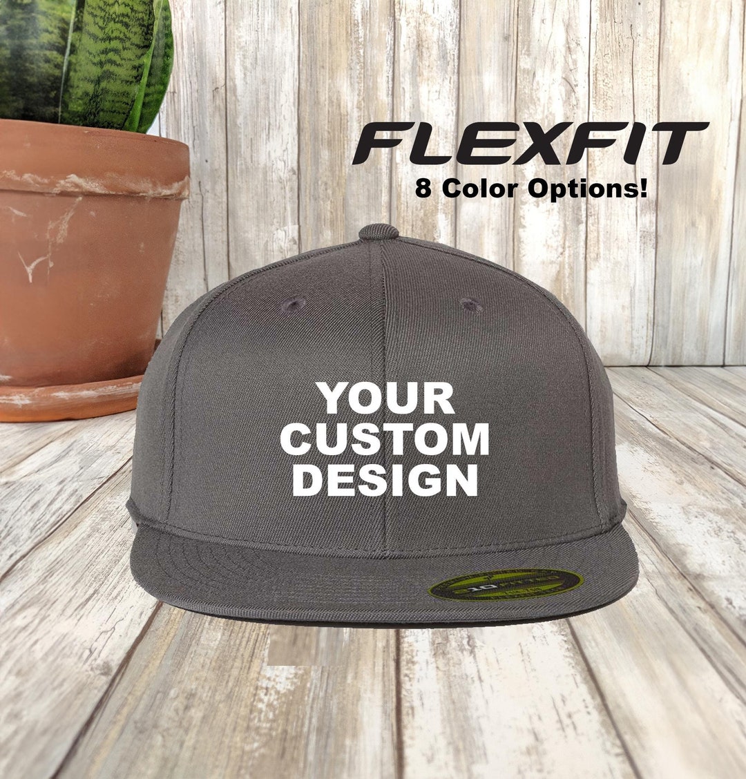 Custom Hat, Yupoong Flexfit 210, Embroidered Fitted 6-panel Cap ...