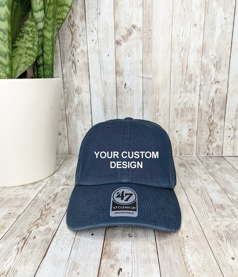 47 Brand Custom Clean up Cap / Low Profile Hats / Embroidered - Etsy Canada