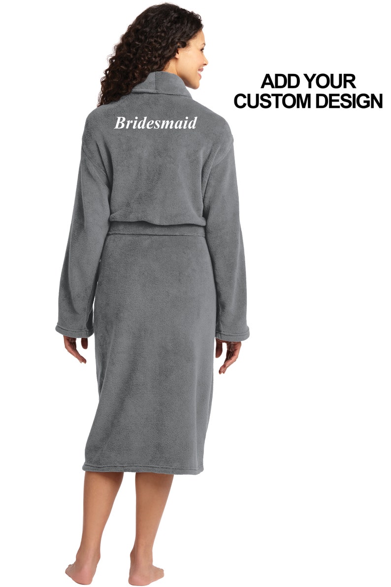 Personalized Plush Shawl Collar Robe / Micro Fleece Spa Robes - Etsy