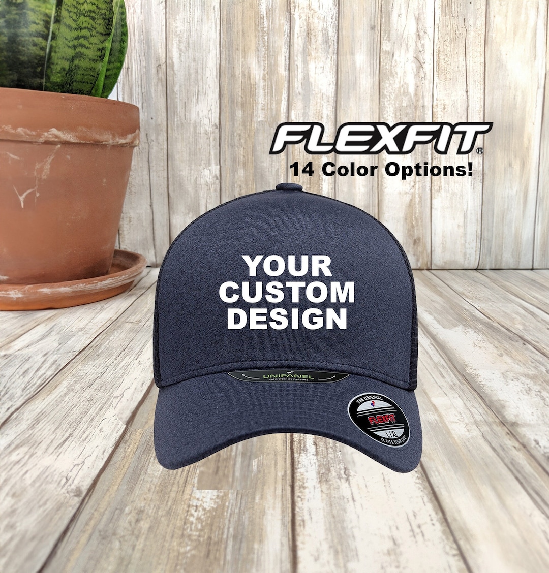 Flexfit Custom Trucker Hat, Unipanel Trucker Cap, Mid Profile ...