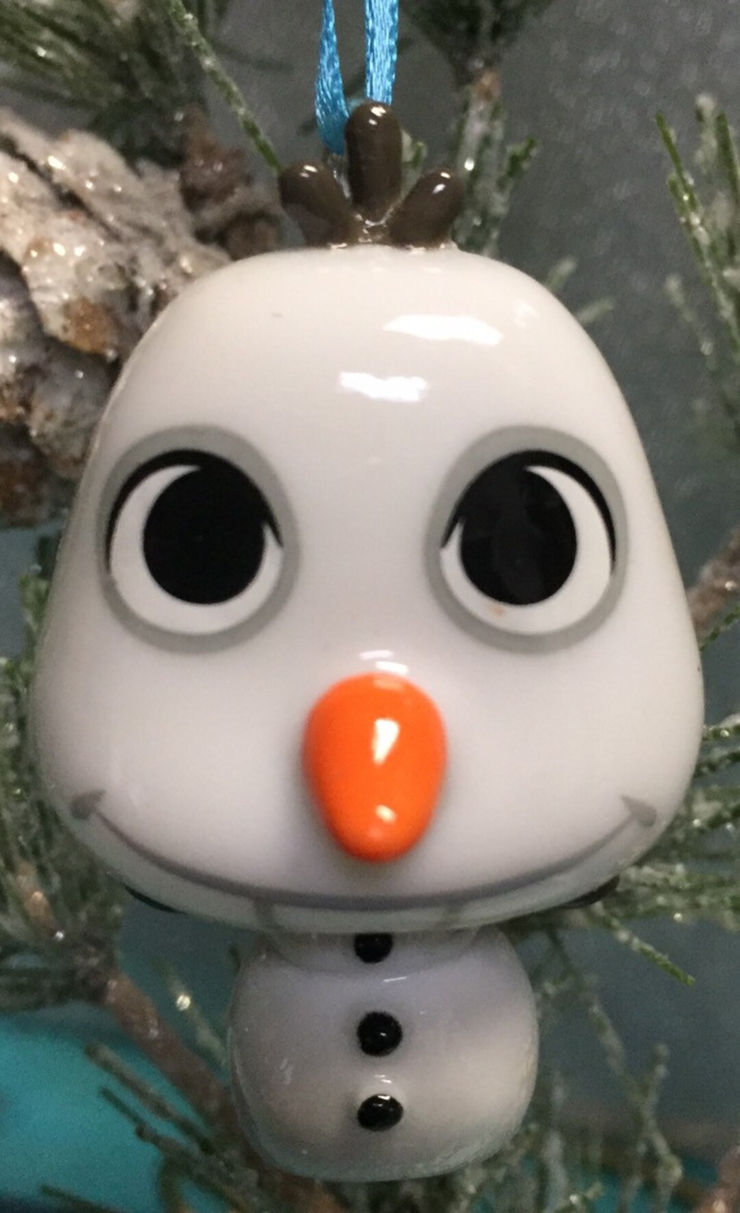 Custom OLAF Disney Frozen Christmas Holiday 2 Ornament Ooak Upcycled ...