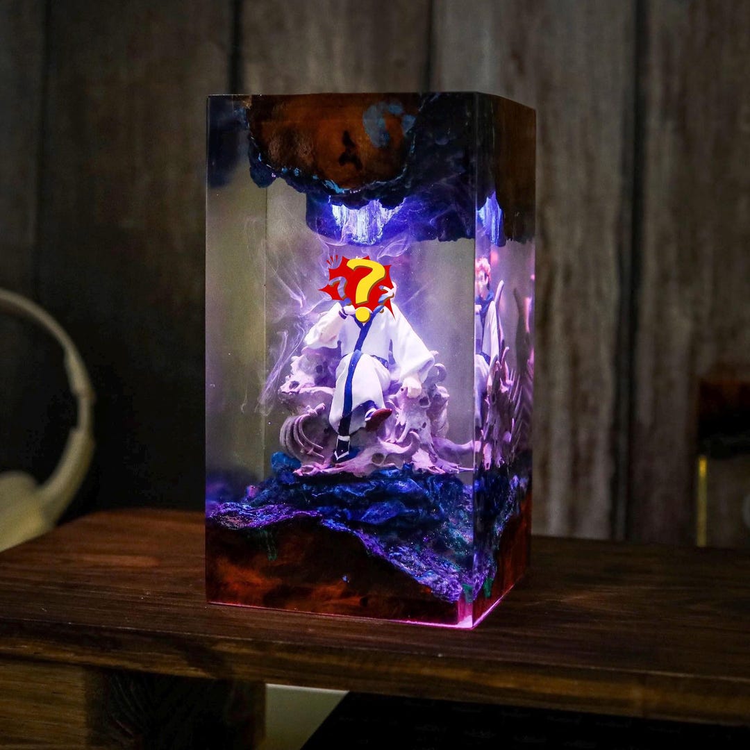 Custom Famous Sorcerer Figure Lamp Anime Resin Lamp Handmade Figure ...