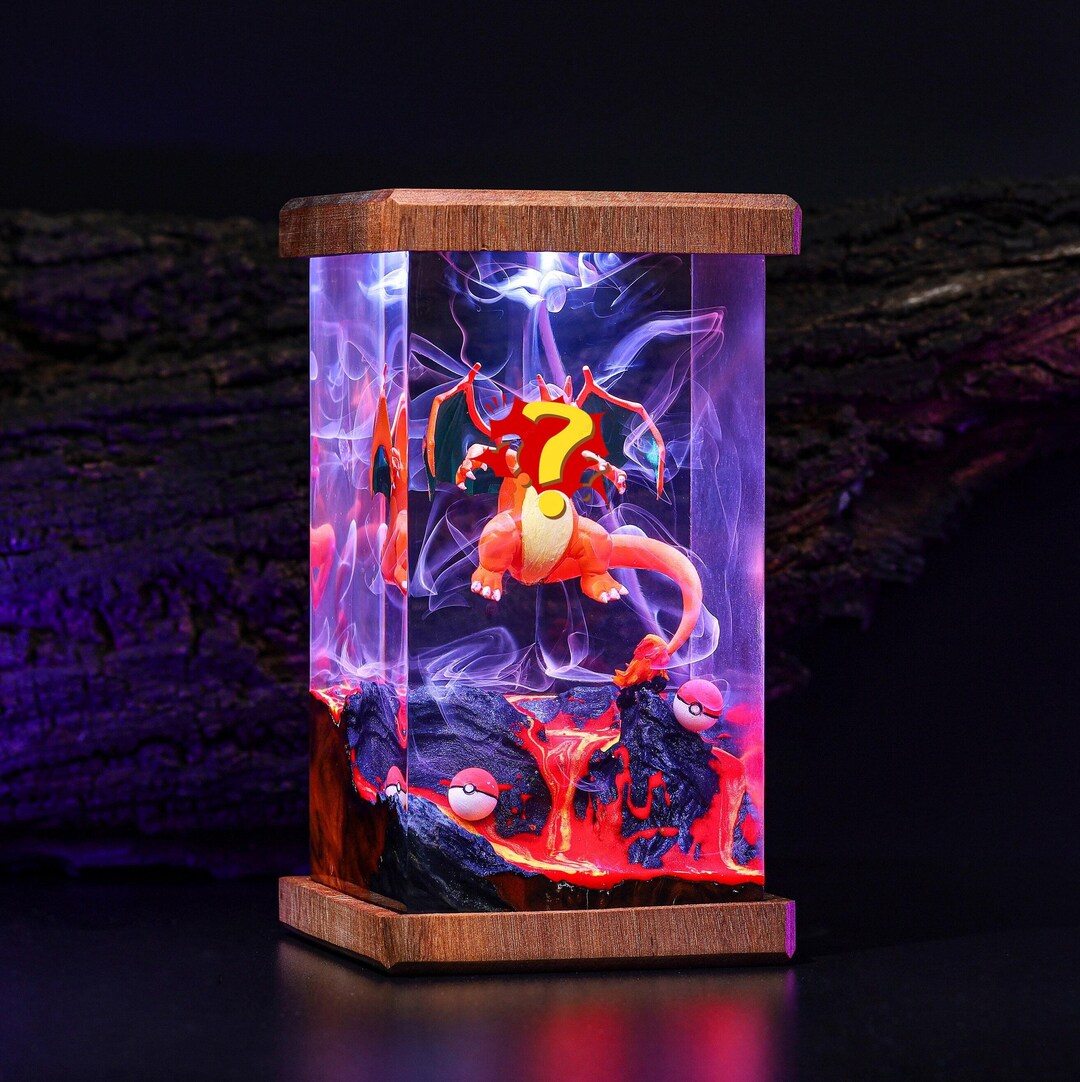 Epoxy Lamp Custom Pok.emo.n Resin Lamp Resin Night Light, Resin Wood ...