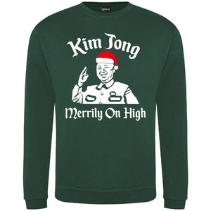 Kim Jong Merrily on High JH030 Funny Christmas Jumper Sweater | Kim ...