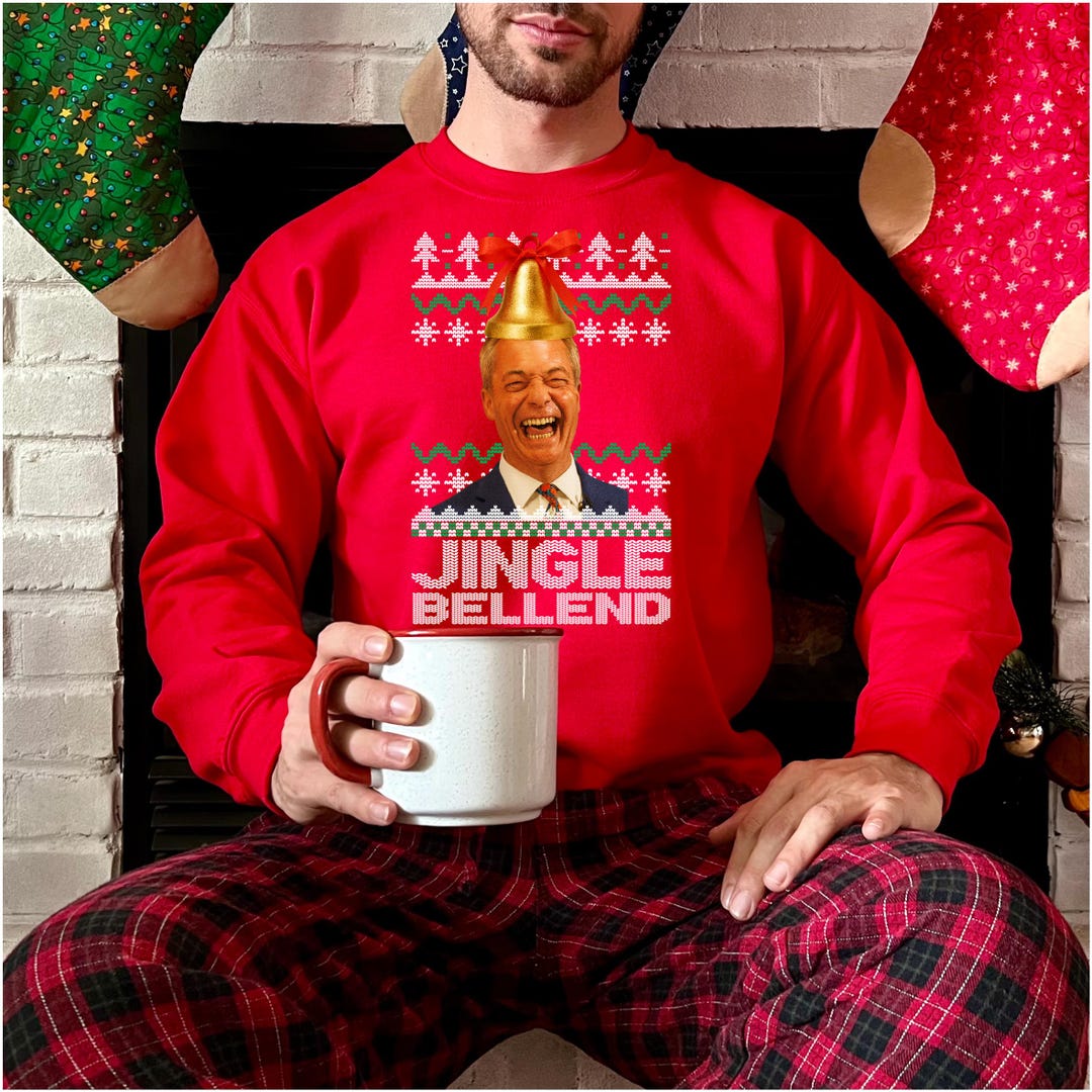 Funny Anti-farage Christmas Bellend Xmas Jumper: Political Humor ...