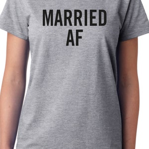 Married AF Newlyweds T-shirt - Etsy