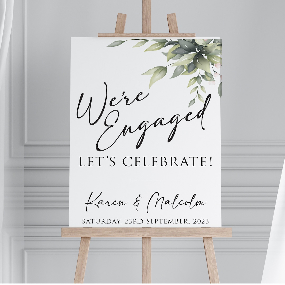 Personalised Engagement Welcome Sign TLPCEW001 Physical or Digital ...