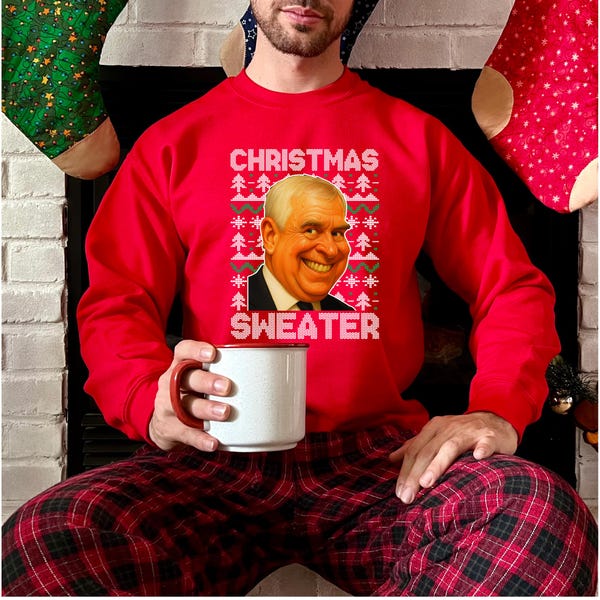 Christmas Sweater Prince Andrew - Etsy UK