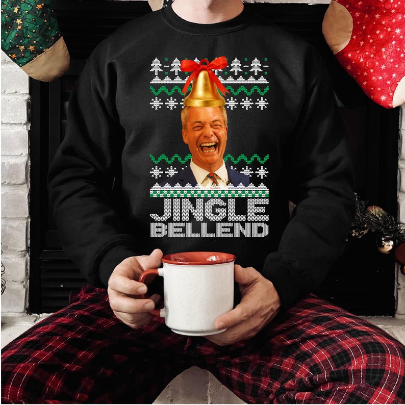 Funny Anti-farage Christmas Bellend Xmas Jumper: Political Humor ...