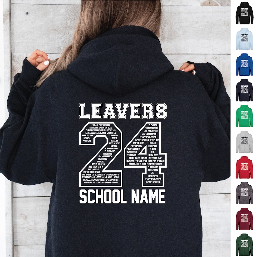 Personalised Leavers Hoodies 2024 | Class of 24 | School College ...