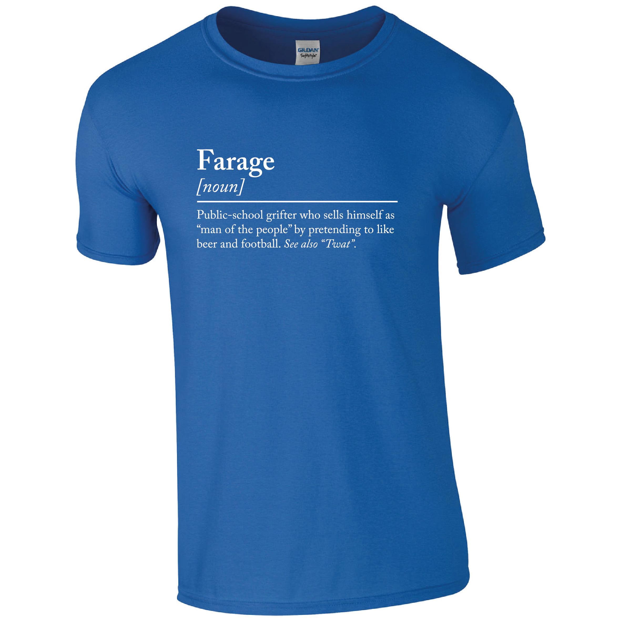 Farage Definition T-shirt: Anti-fascist Sarcastic Tee - Etsy UK