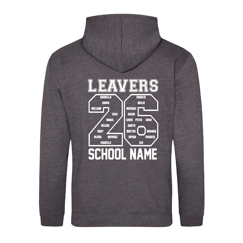 Personalised Leavers Hoodie 2026: School / College / Work Leavers Class ...