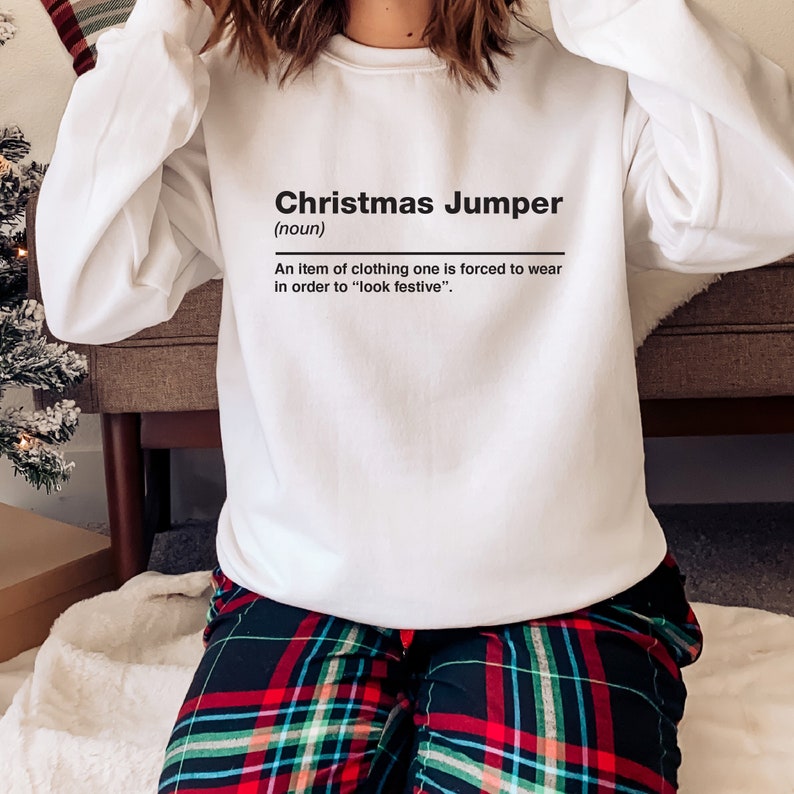 Funny Christmas Jumper Dictionary Definition Noun – Bah Humbug ...
