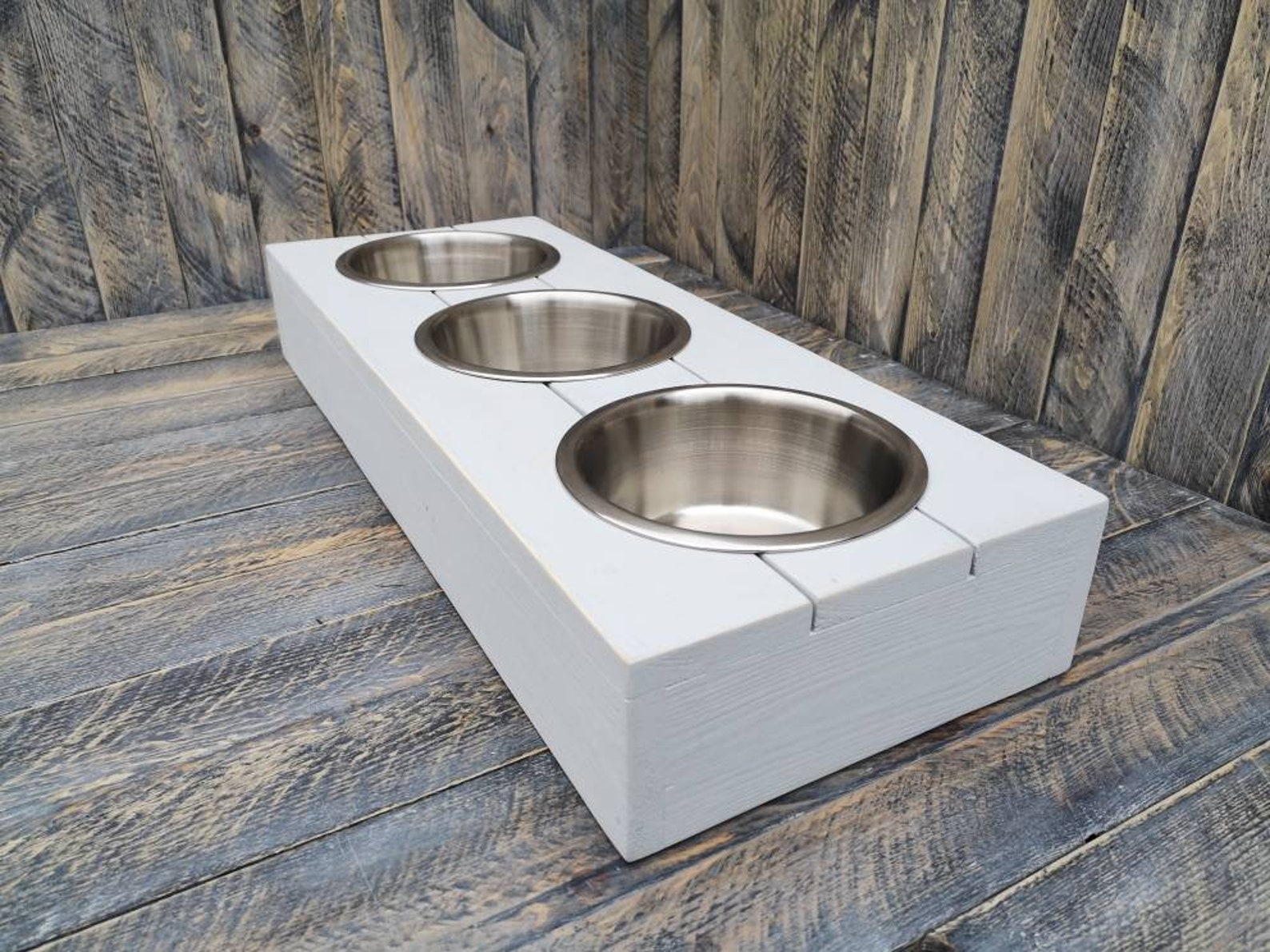 HANDMADE Pet Dog / Cat Bowl Stand With Bowls Sturdy Rustic - Etsy UK