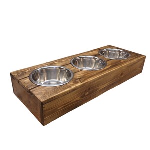 HANDMADE Pet Dog / Cat Bowl Stand With Bowls Sturdy Rustic - Etsy UK