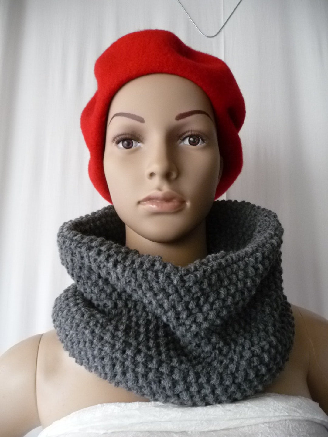 Snood Knitted Hood, Snood, Snood Hood Knitted Neckband, Closed Scarf ...