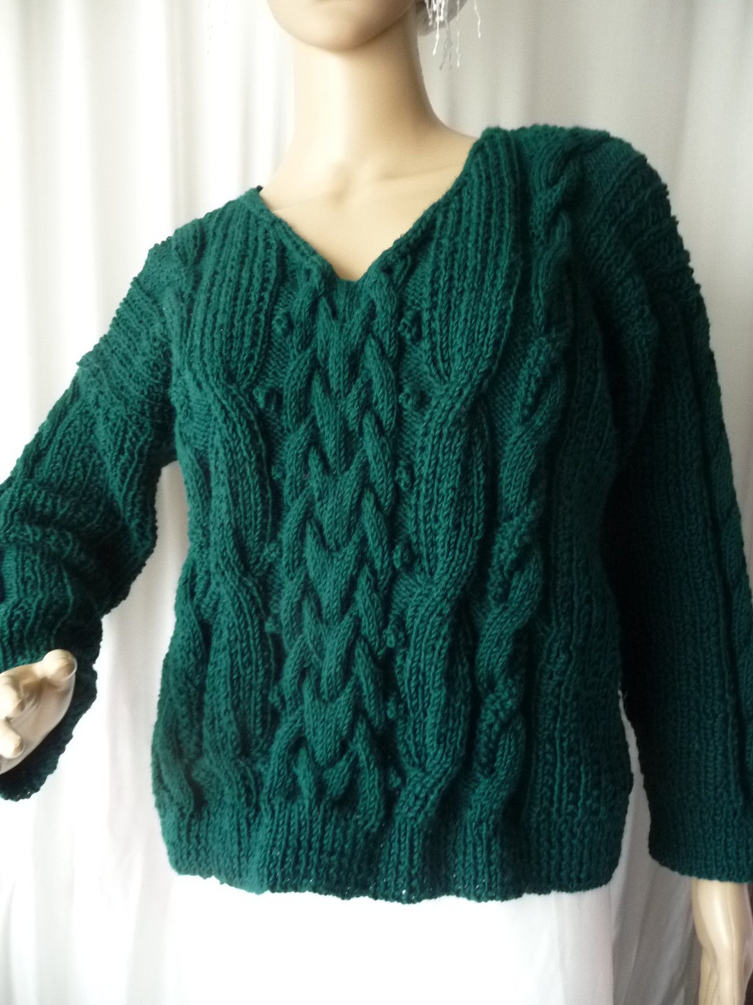 NEW Irish Sweater T.L 38 UNIQUE Piece, Women - Handmade Knitting, Women ...