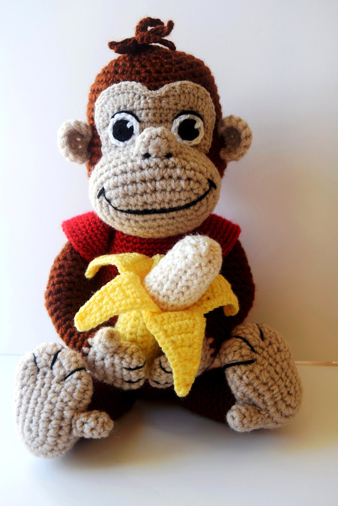 Curious George Crochet Doll Pattern in American English | Etsy