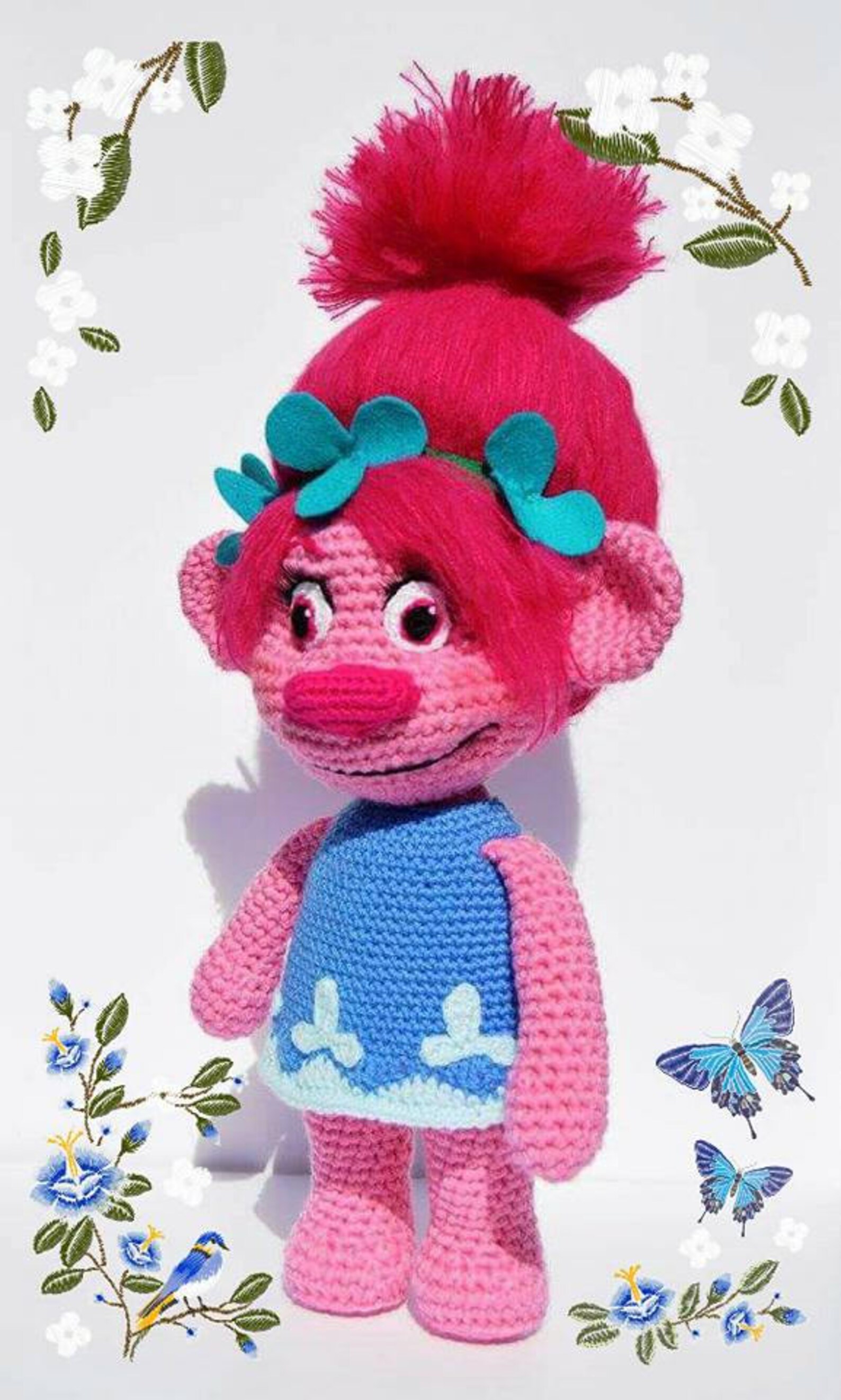 Crochet Doll Pattern Poppy the Troll Poppy the Troll Crochet - Etsy UK
