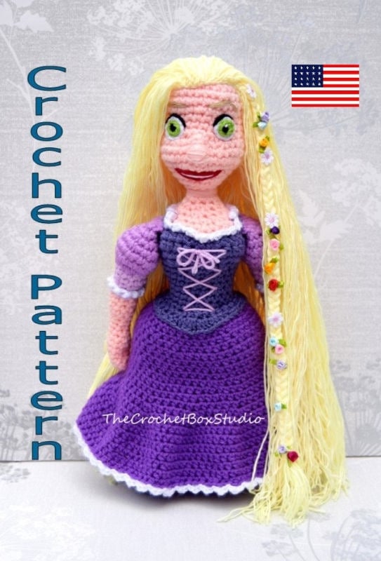 Tangled Rapunzel Crochet Doll Pattern Rapunzel Amigurumi Etsy