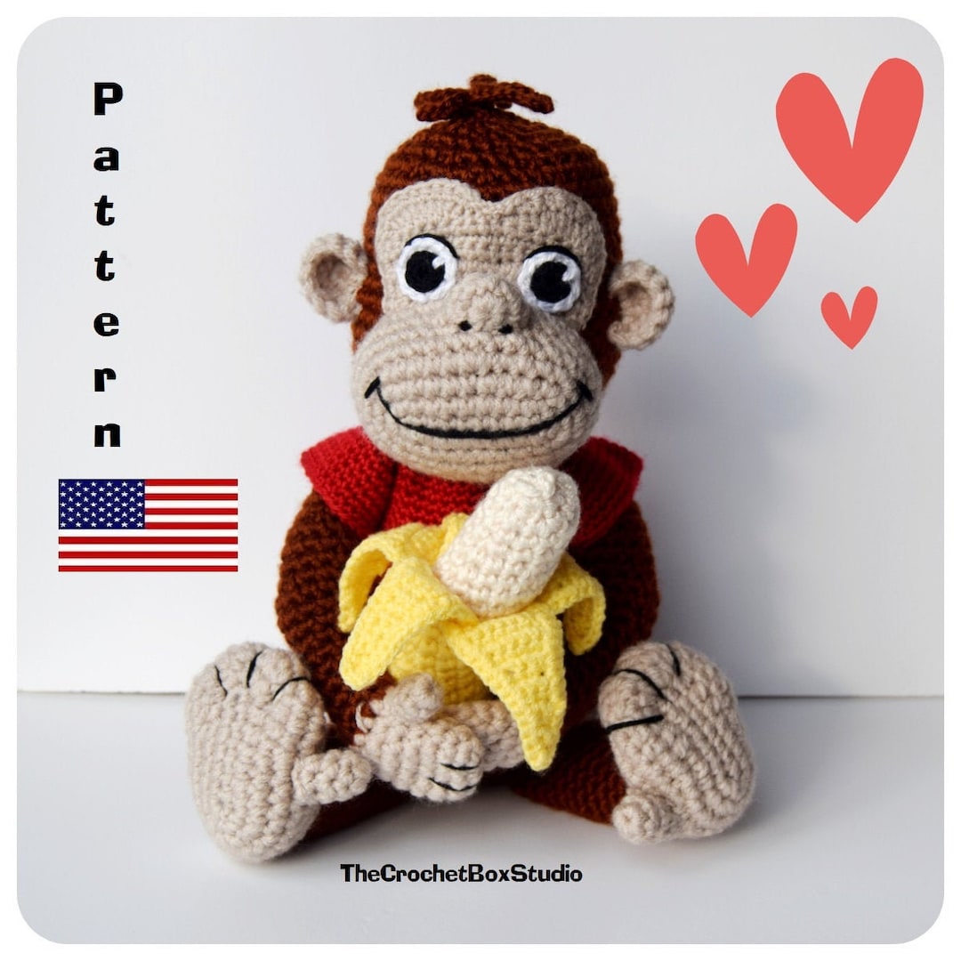 Curious George Crochet Doll Pattern in American English Crochet Terms ...