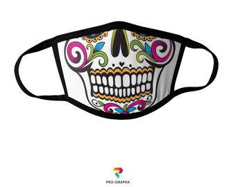 Sugar Skull Face Mask - Etsy