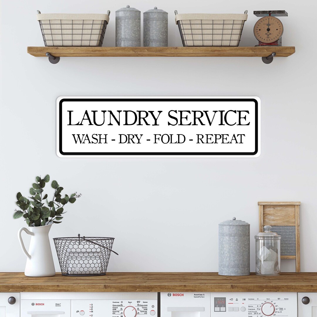 Laundry Sign - Metal Sign - LAUNDRY SERVICE Laundry Room Decor ...