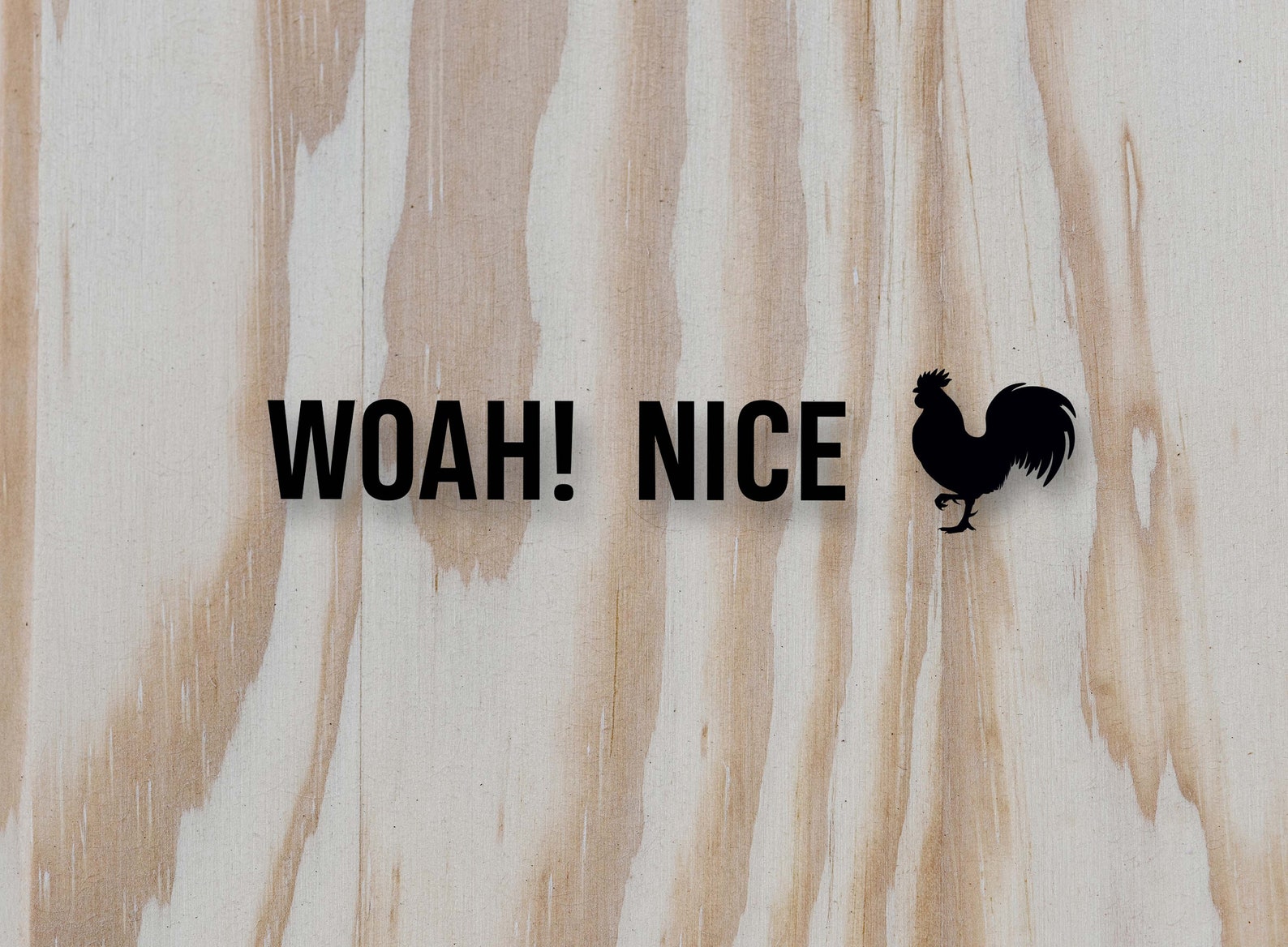 Woah Nice Cock Sticker Decal FREE Shipping - Etsy