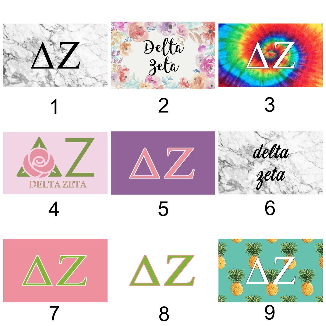Pro-graphx Delta Zeta Sorority Flag - 3' X 5' - Dorm Tapestry Wall ...