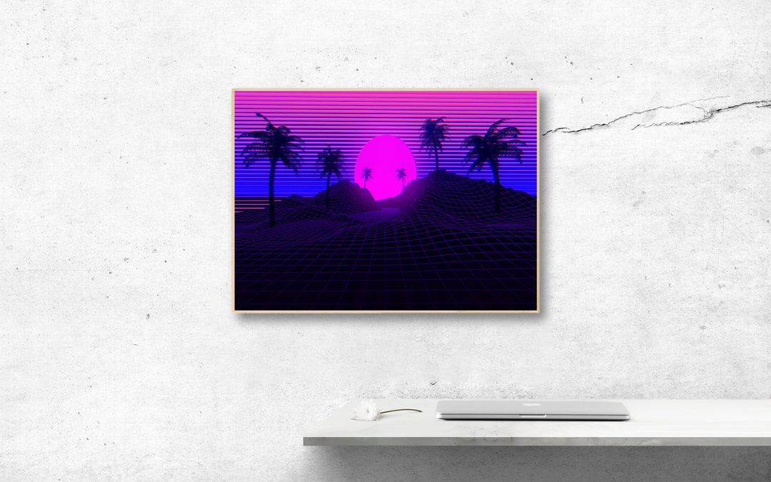 Synthwave Retro Poster - Etsy