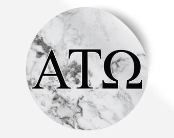 Alpha Chi Omega White Marble 5 X 5 Sticker | Etsy
