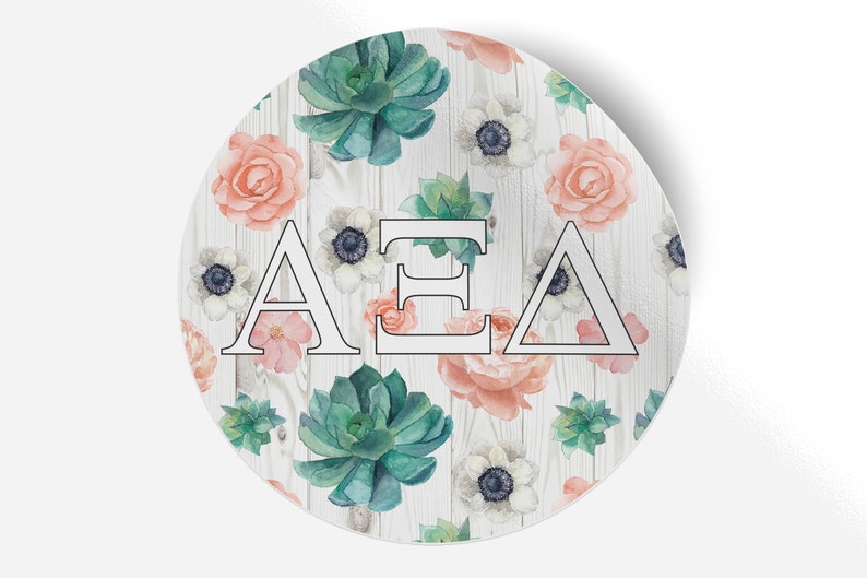 Alpha Xi Delta Succulents Floral 5" X 5" Sticker - Etsy