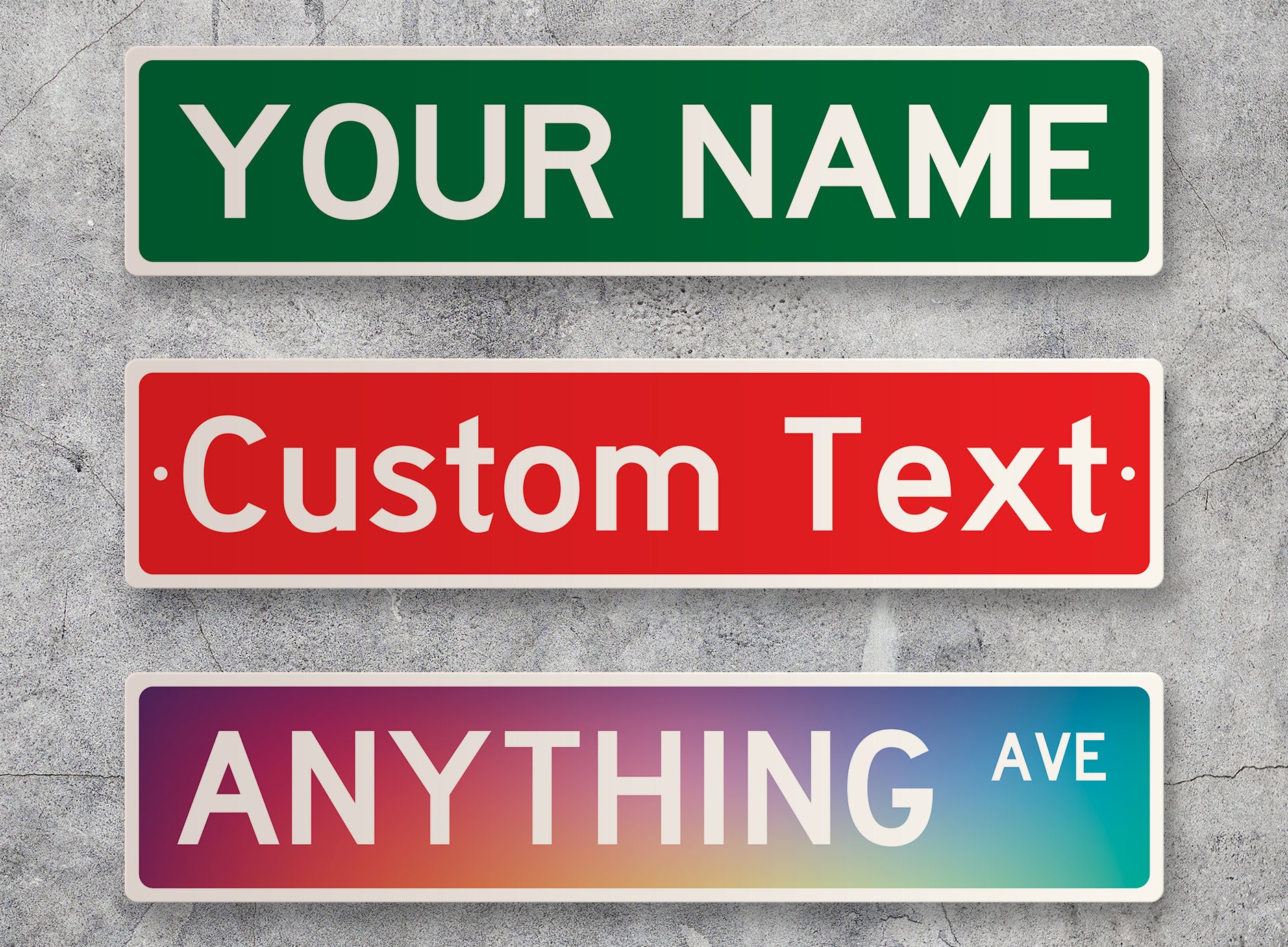 Custom Color Metal Street Sign Personalized Name Road - Etsy