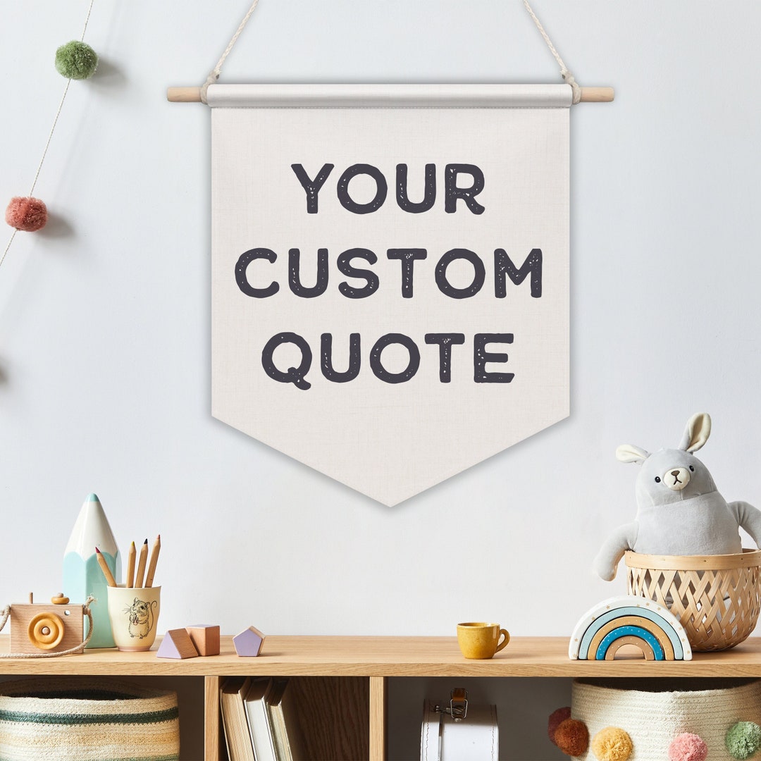 Custom Quote Banner | Custom Pennant Flag Banner | Custom Quote Canvas ...