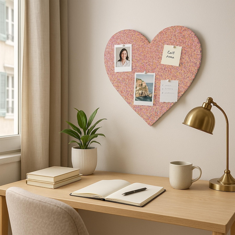 Pro-graphx No Nails Pinboard SEQUIN HEART | Recycled Fabric Bulletin ...