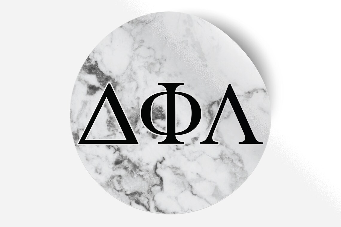 Delta Phi Lambda Marble 5" X 5" Sticker - Etsy
