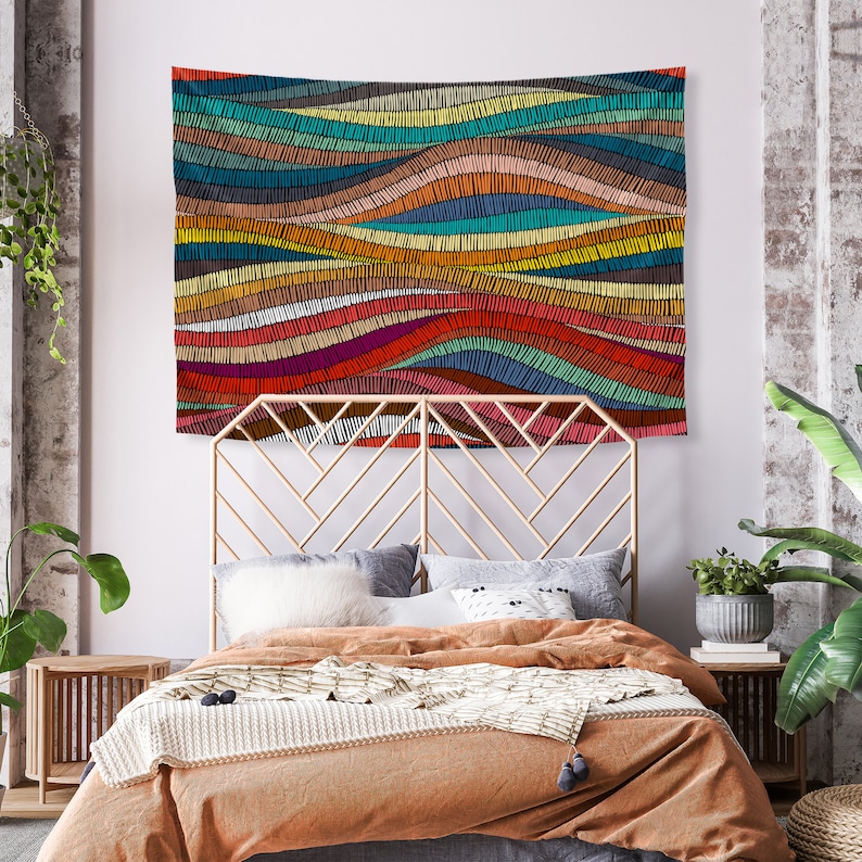Pro-graphx Tapestry Embroidery Pattern Waves 53 X - Etsy
