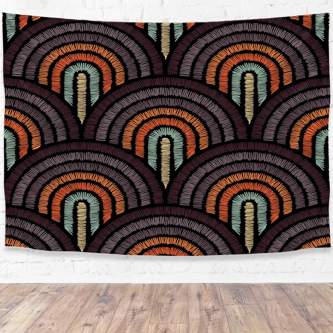 Pro-graphx Tapestry Embroidery Pattern Arch 53 X 70 Boho Wall Hanging ...