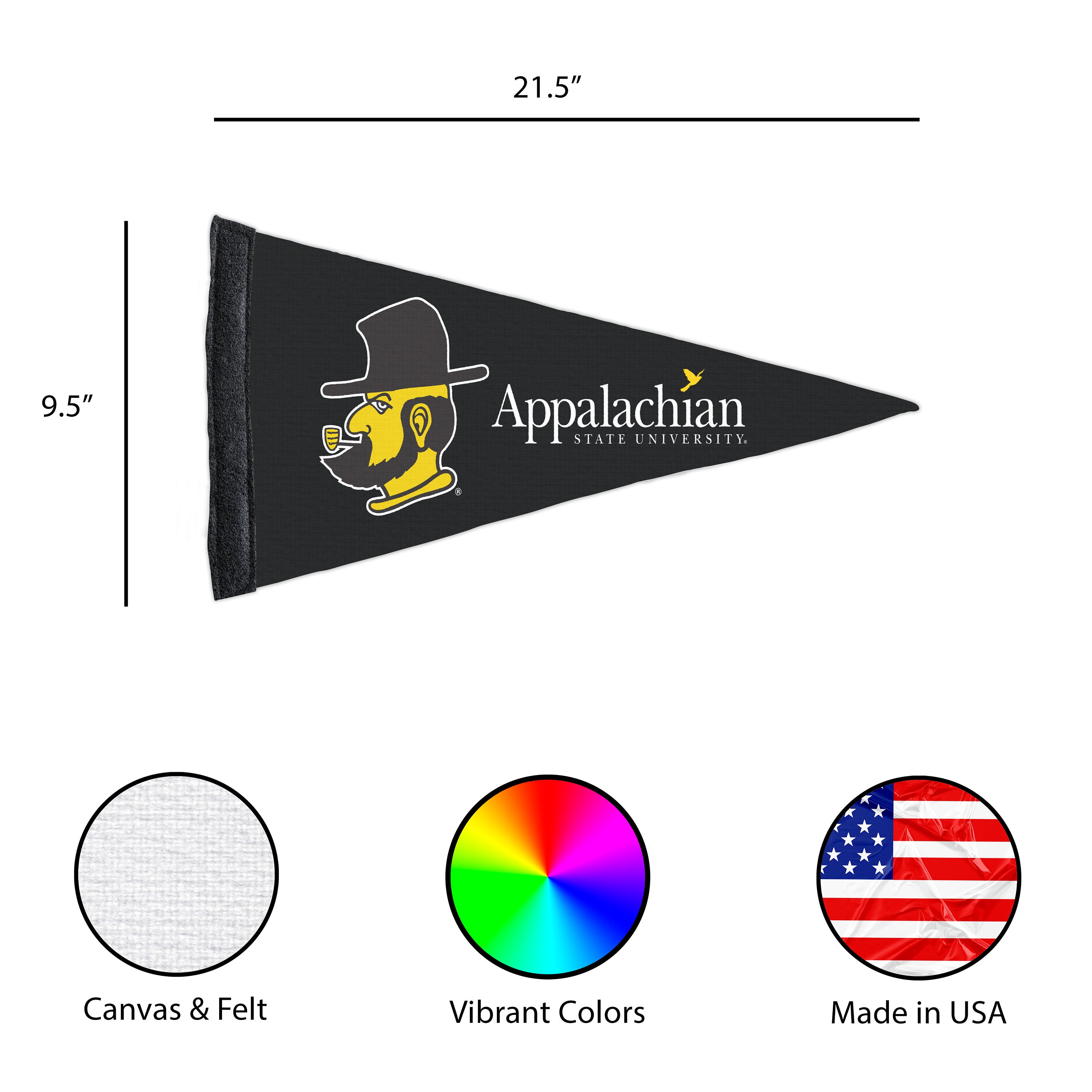 Appalachian State Pennant Flag App State University Apparel - Etsy