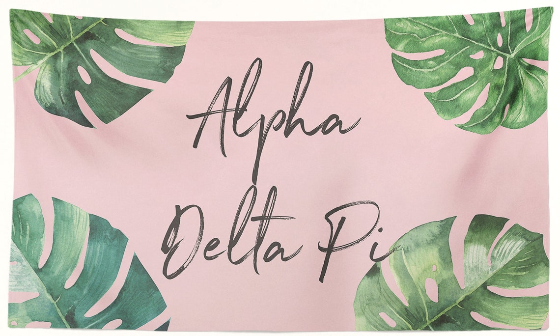 Alpha Delta Pi 3' X 5' Palm Leaf Tapestry - Etsy